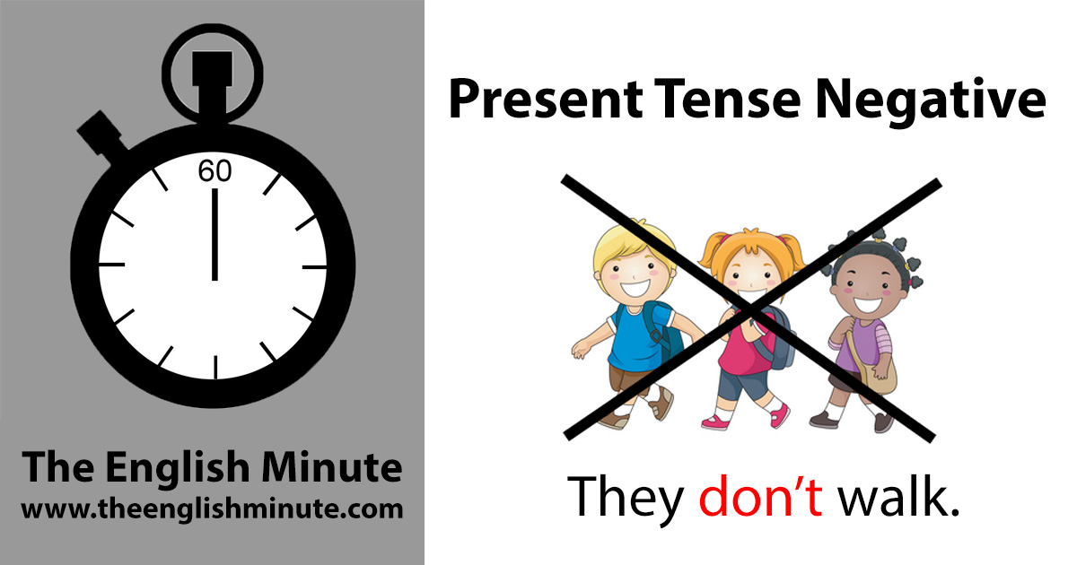 Present Tense Negative | The English Minute