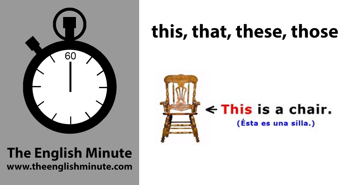 This, That, These and Those | The English Minute